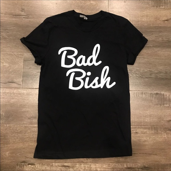 Tops | Bad Bish Black White Tee T Shirt Top S M L Xl | Poshmark
